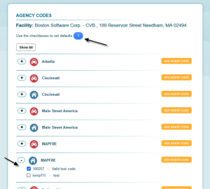 Easier to set defaults for your Agency Codes in SinglePoint Settings ...